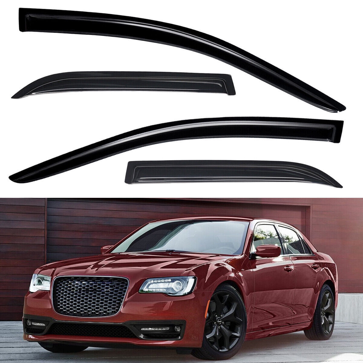 For 2011-2022 Chrysler 300 Window Visors Vent Shade Rain Guards Wind ...