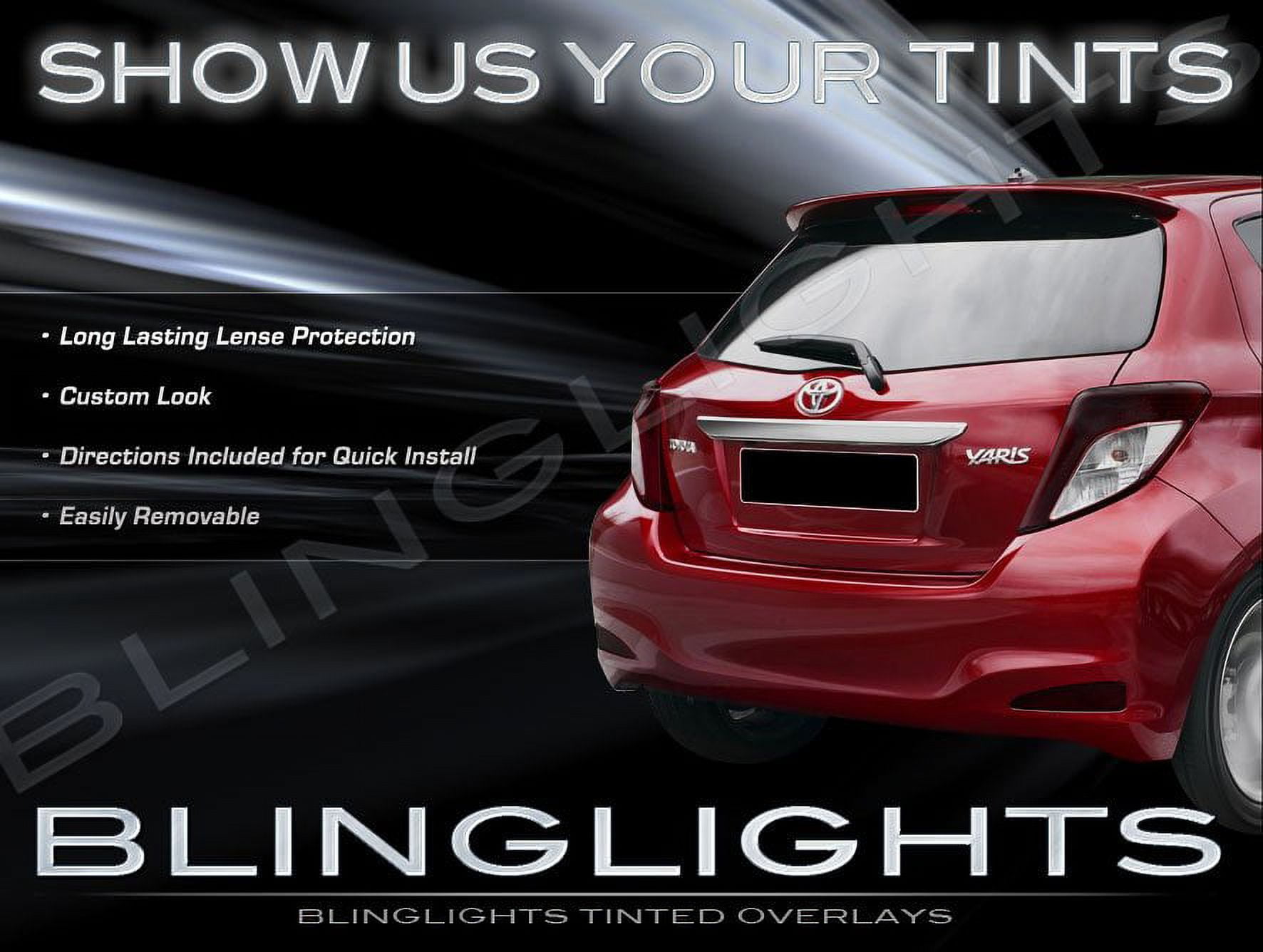 For 2012 2013 2014 Toyota Vitz Tinted Smoked Protection Overlays for ...