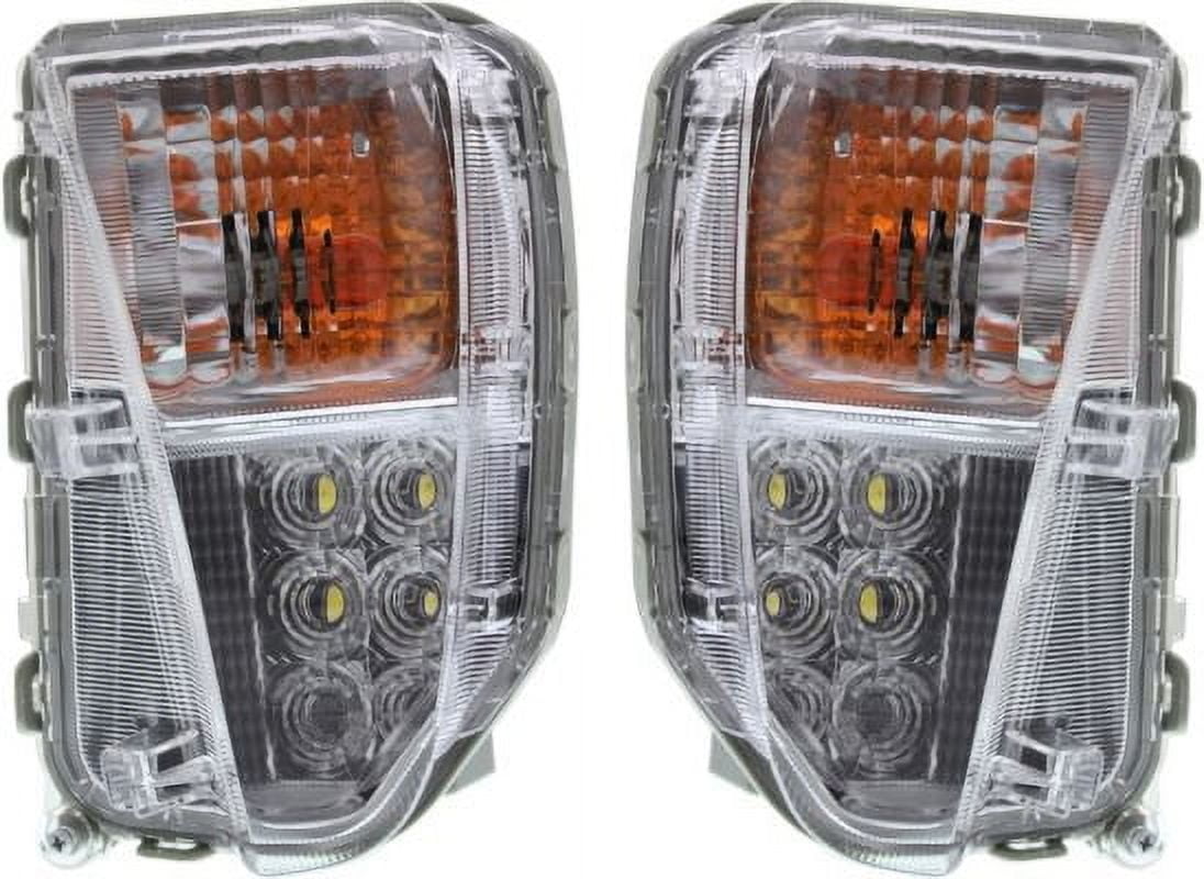 For 2012-2015 Prius Turn Signal Light Front Amber & Clear Plastic SET ...