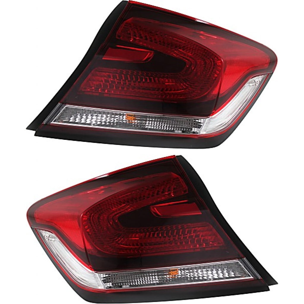 For 2013 2014 2015 Honda Civic Tail Light Driver and Passenger Side ...