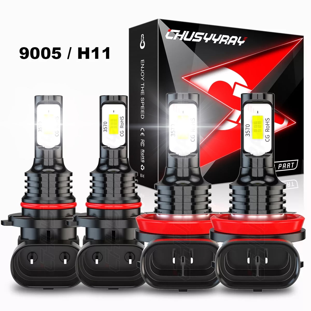 For 2013 2014 2015 Ram 1500 2500 3500 - H11 9005 LED Headlight High Low ...
