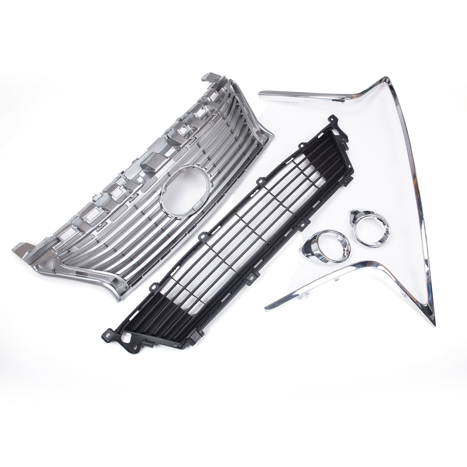 For 2013-2015 Lexus ES350 ES300H Front Grille Trims&Fog Light Ring ...