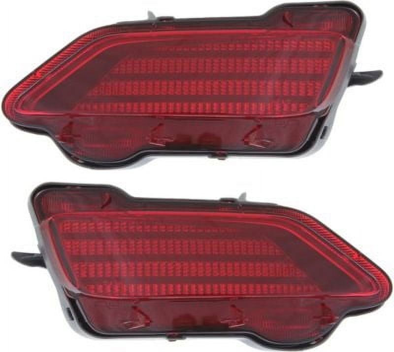 For 2013-2015 RAV4 Bumper Reflector Rear Red Plastic SET PAIR - Walmart.com