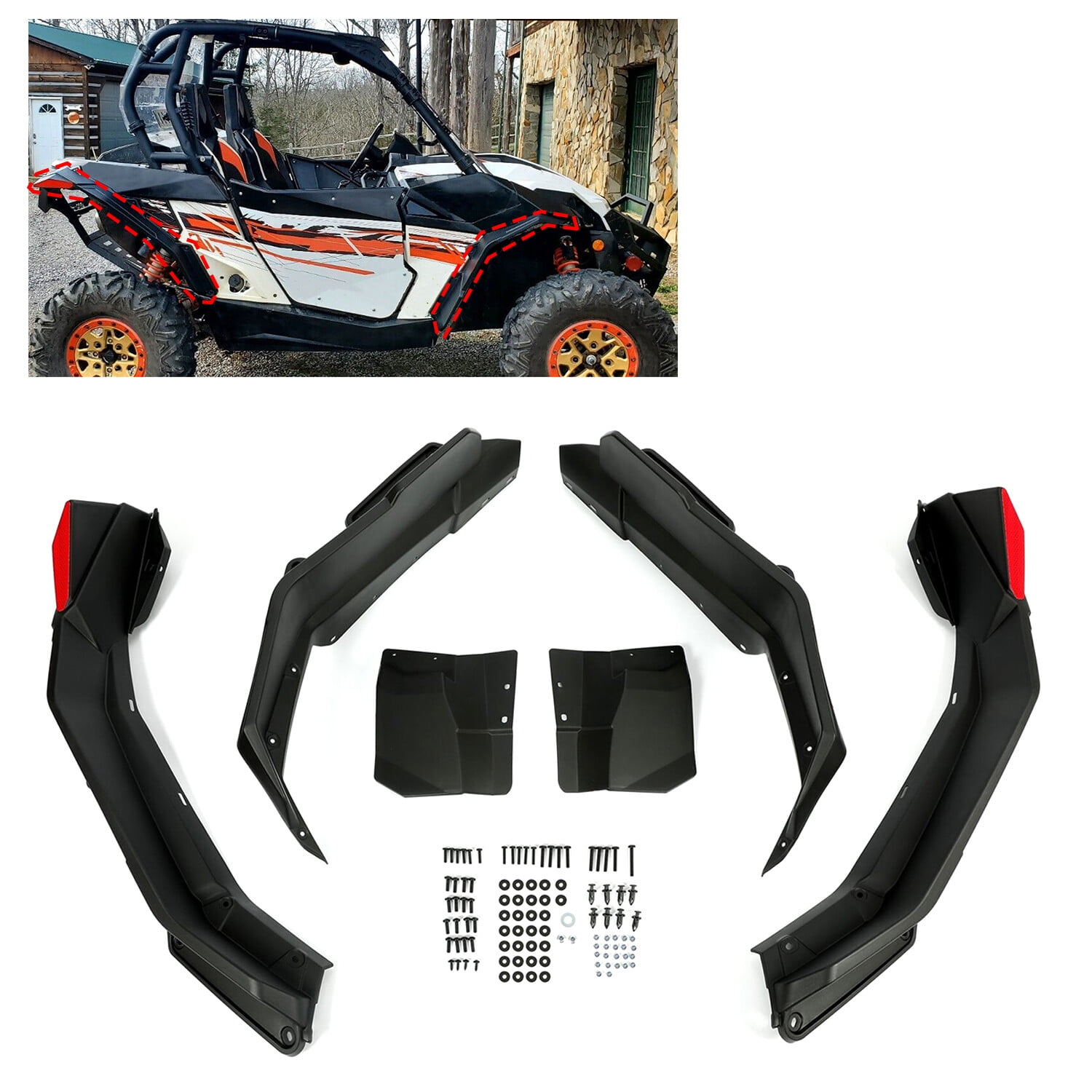 For 2013-2016 CAN AM Maverick Max 1000/1000R Front&Rear Fender Flares ...