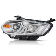 H6024 Head Light Glass Housing Lamp Classic Chrome 7" Round LED ...