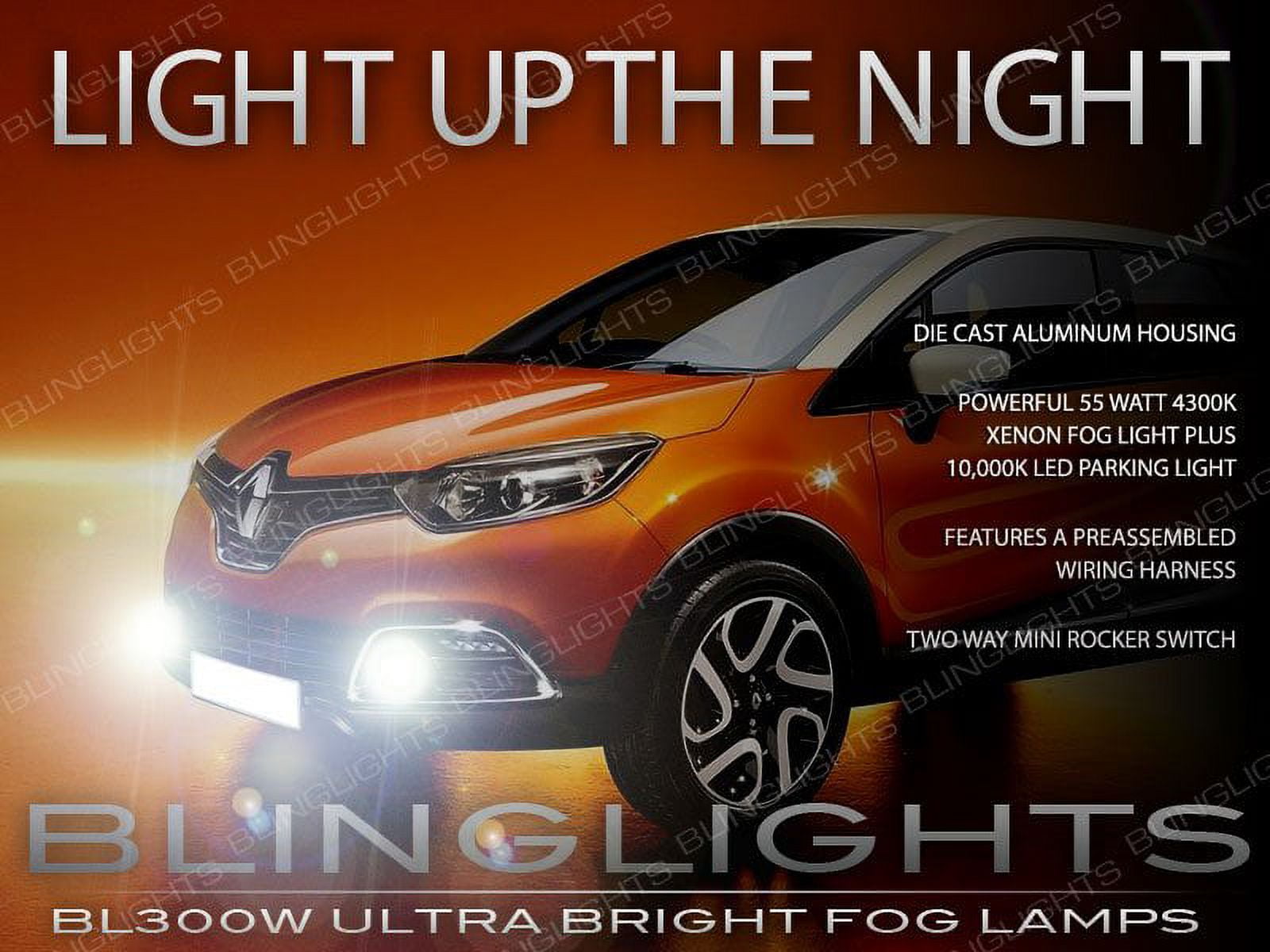 For 2013-2016 Renault Captur Xenon Fog Lamps Driving Lights Kit 13 2014 ...