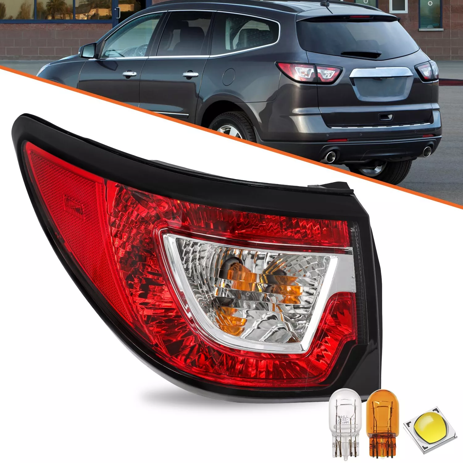 For 2013-2017 Chevy Chevrolet Traverse Outer Tail Lights w/ Bulbs 13-17 ...