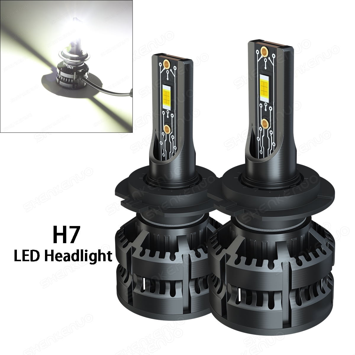 For 2013-2018 Hyundai Elantra H7 LED Headlight Combo 2x Bulbs High Beam ...