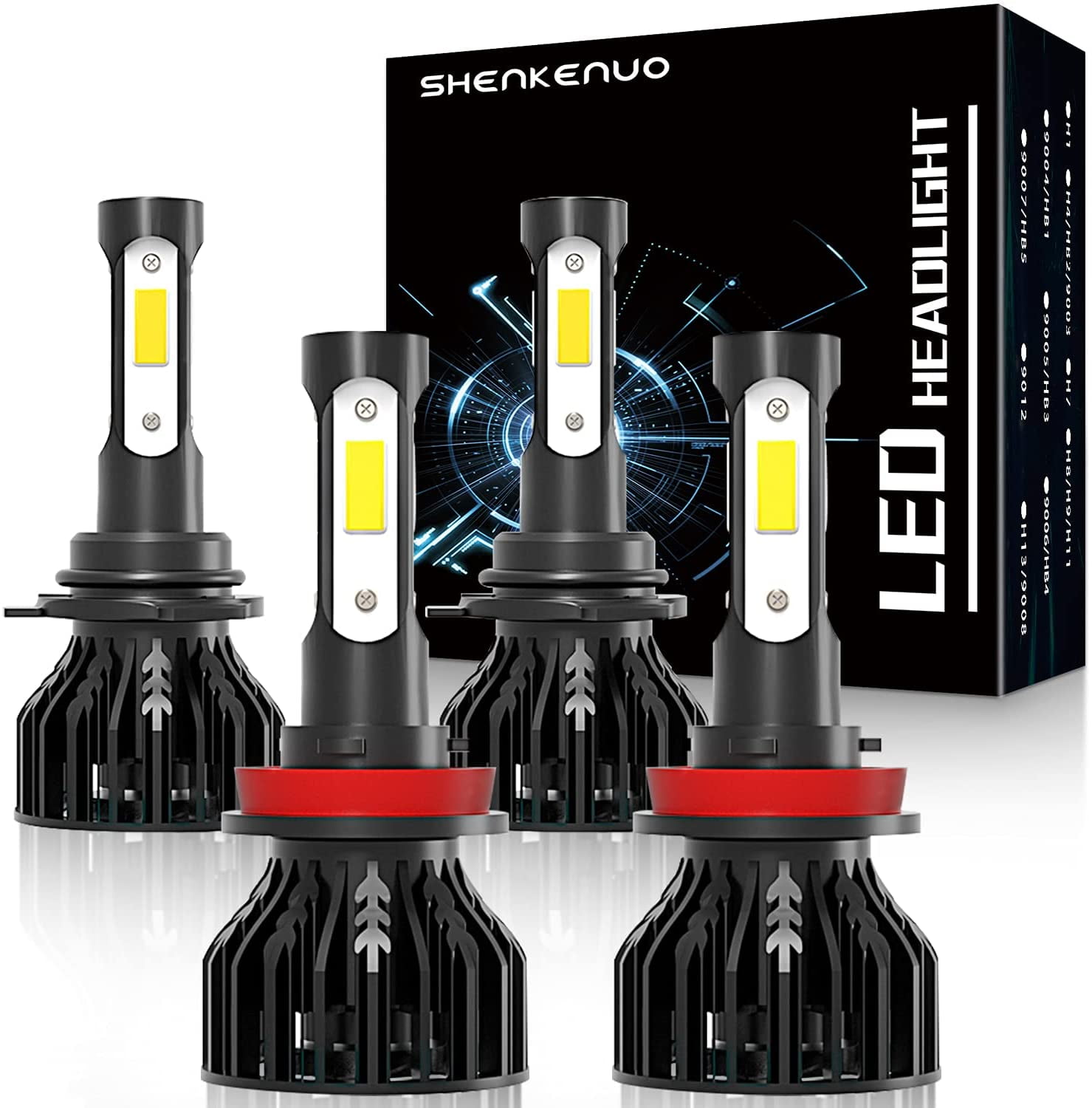 For 2013-2020 Ford Escape Headlights,9005 H11 LED High/Low Beam 4pcs ...