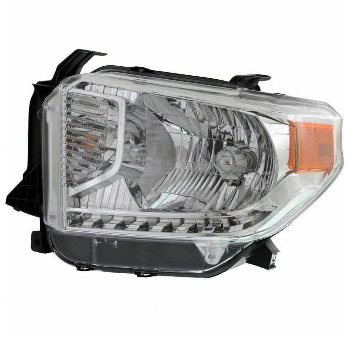 For 2014-2015 Tundra Front Left Headlight Amber & Clear Plastic 81150 ...
