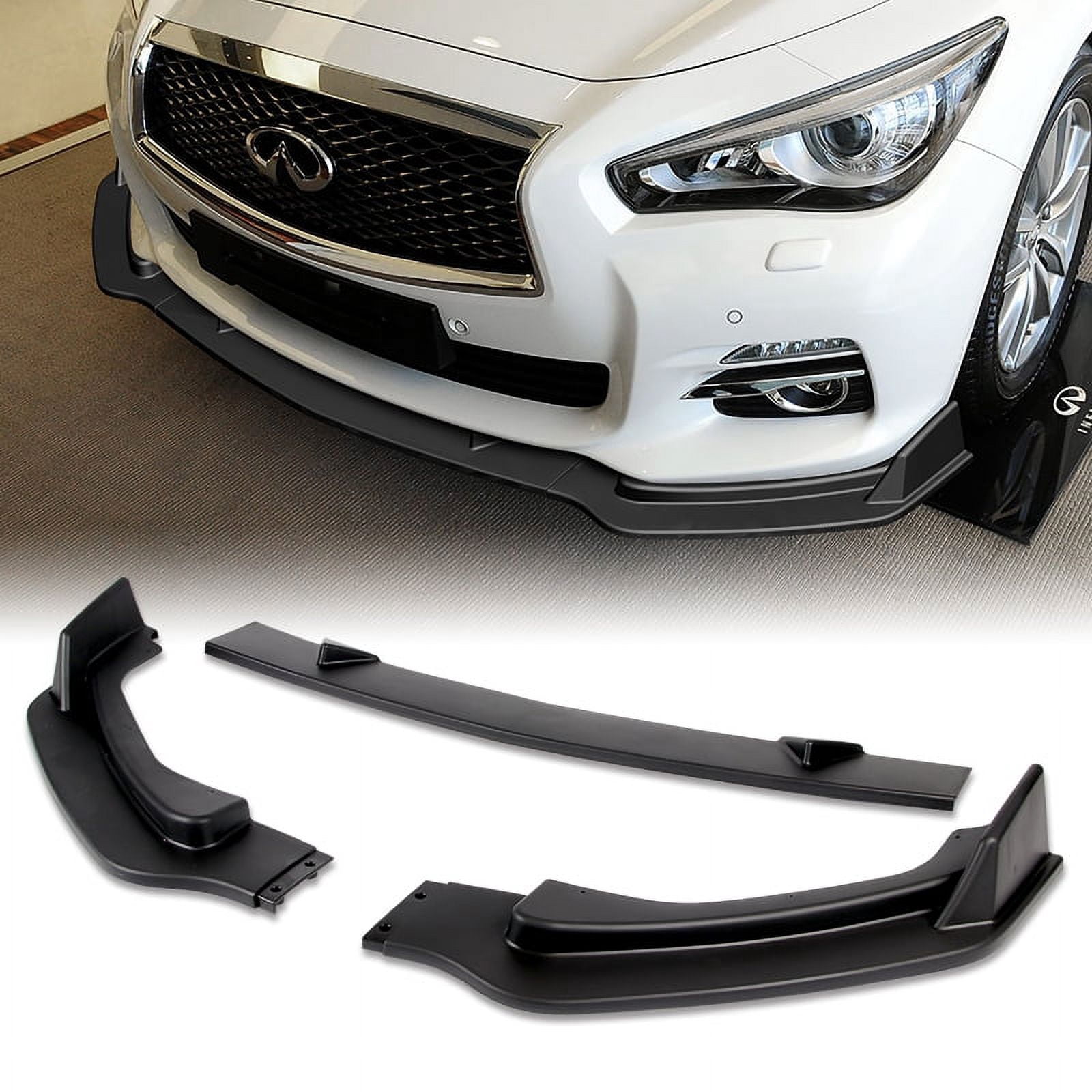 For 2014-2017 Infiniti Q50 Premium Unpainted BLK Front Bumper Body Kit ...