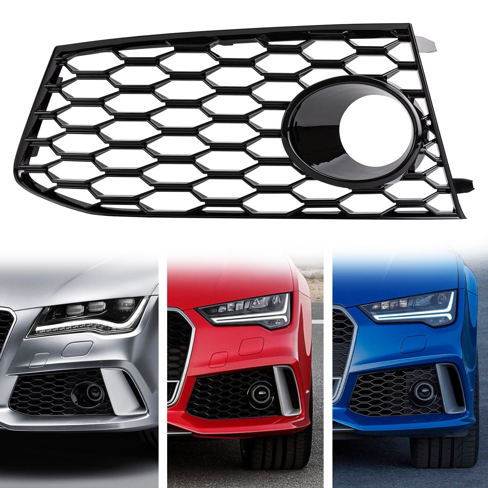 For 2014-2018 Audi Rs7 Left Side Bumper Fog Lights Cover Frame Grille ...