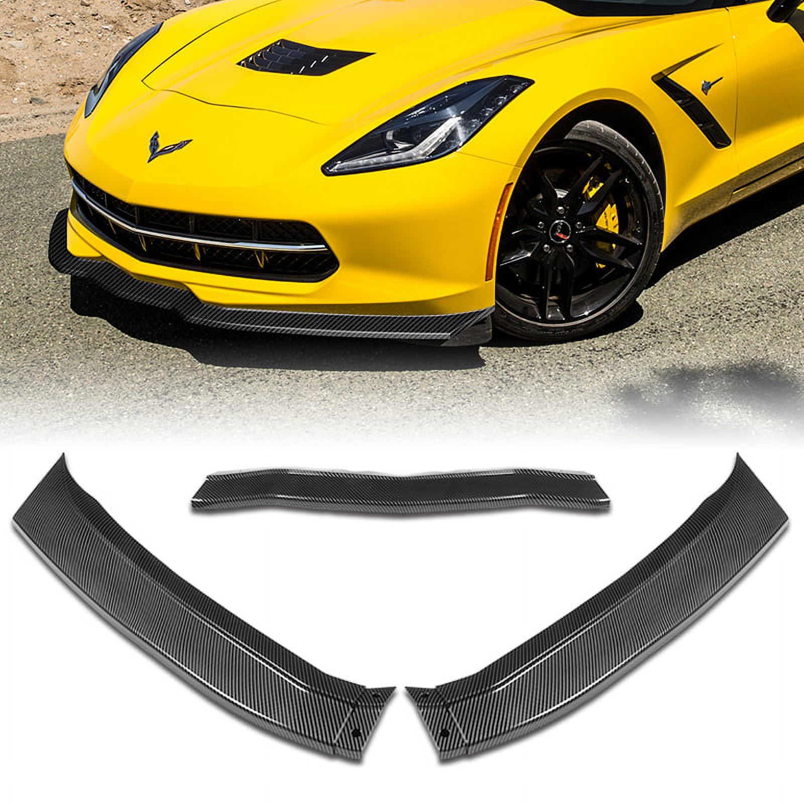 For 2014-2019 Chevrolet Corvette C7 Stage 2 Carbon Look Front Bumper ...