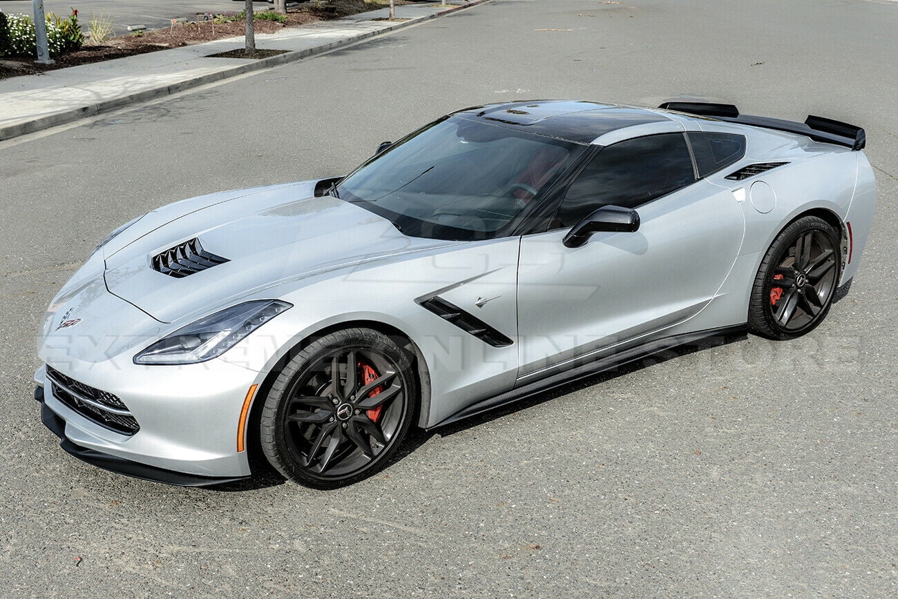 For 2014-2019 Corvette C7 Base Models | Add On Aero Bottom Line Carbon ...