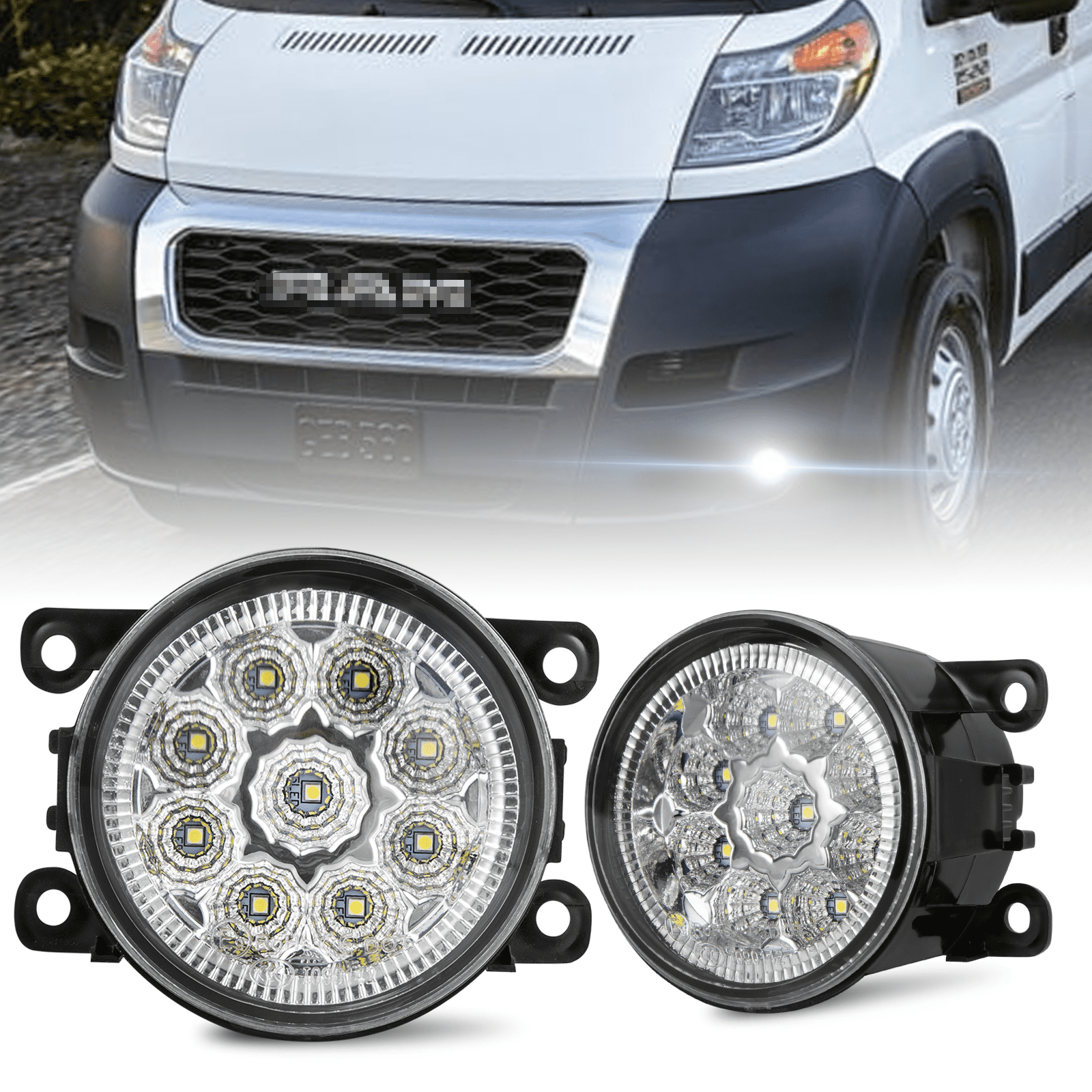For 2014-2019 Ram ProMaster 1500 2500 3500 Pair 110W LED Fog Light w ...