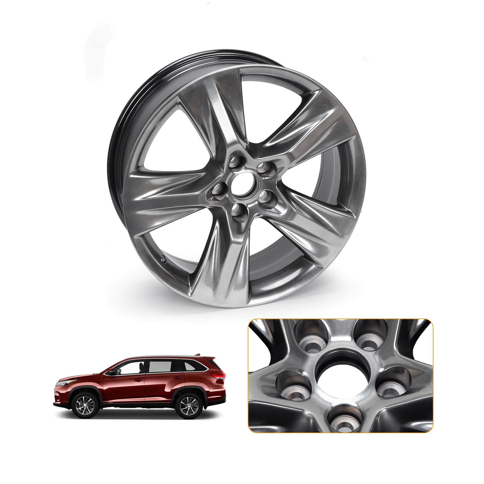 For 2014-2019 Toyota Highlander Quality Rim 19"x7.5'' Replacement Wheel ...