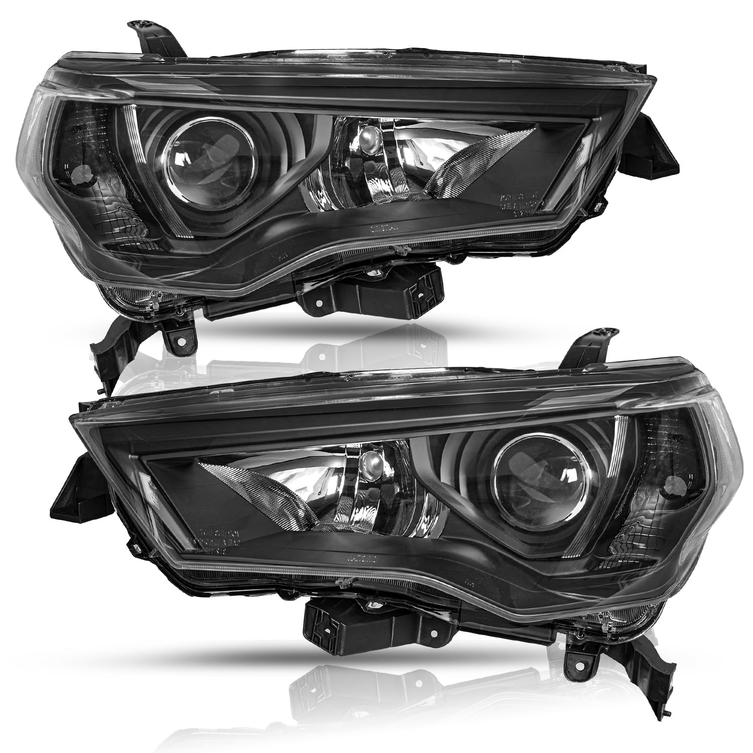 For 2014-2020 Toyota 4Runner 4DR Black Clear Headlights Lamp Left+Right ...