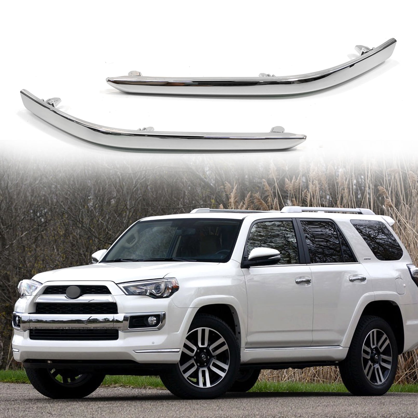 For 2014-2023 Toyota 4Runner Limited Front Bumper Chrome Trim Molding ...