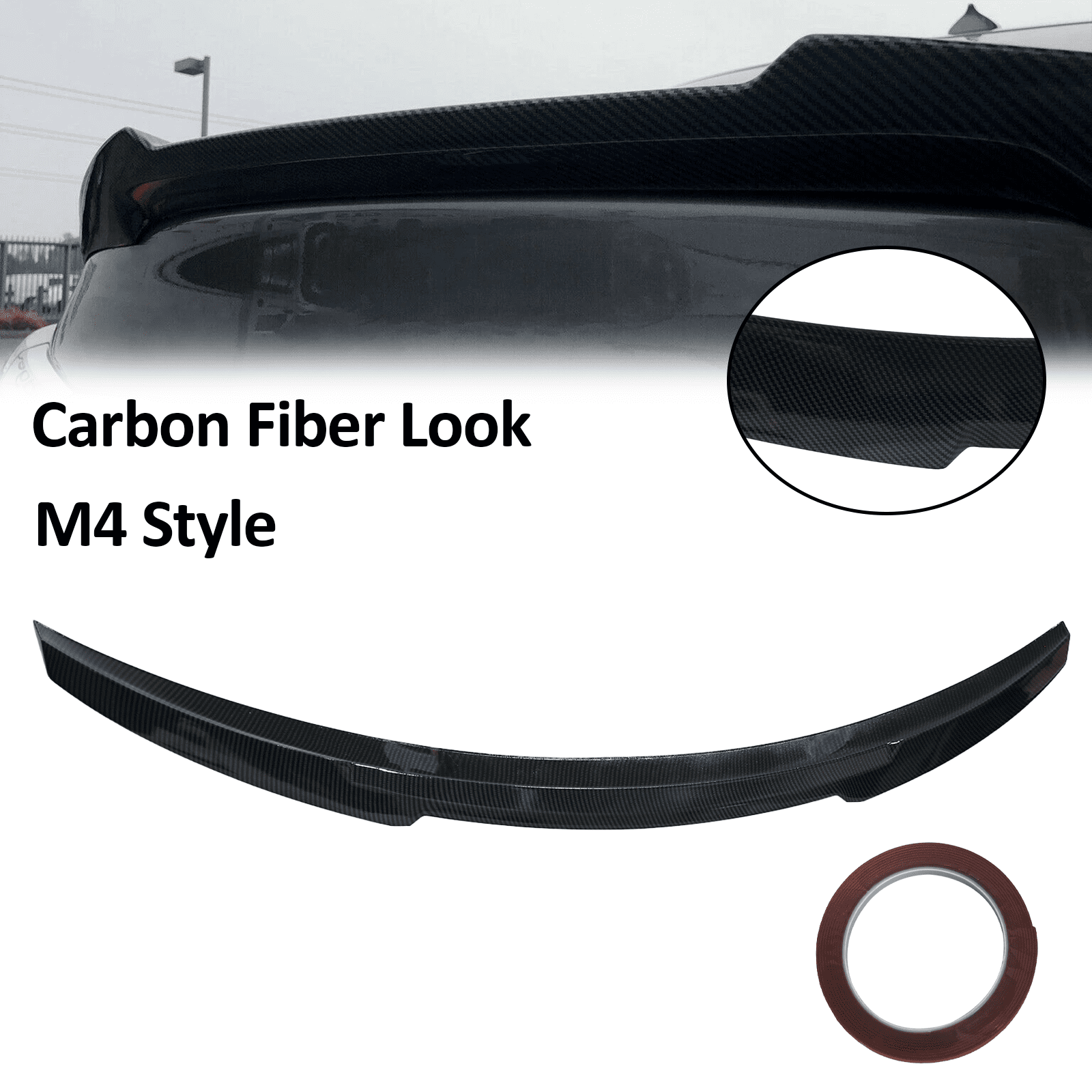 Carbon Fiber Look Rear Trunk Spoiler