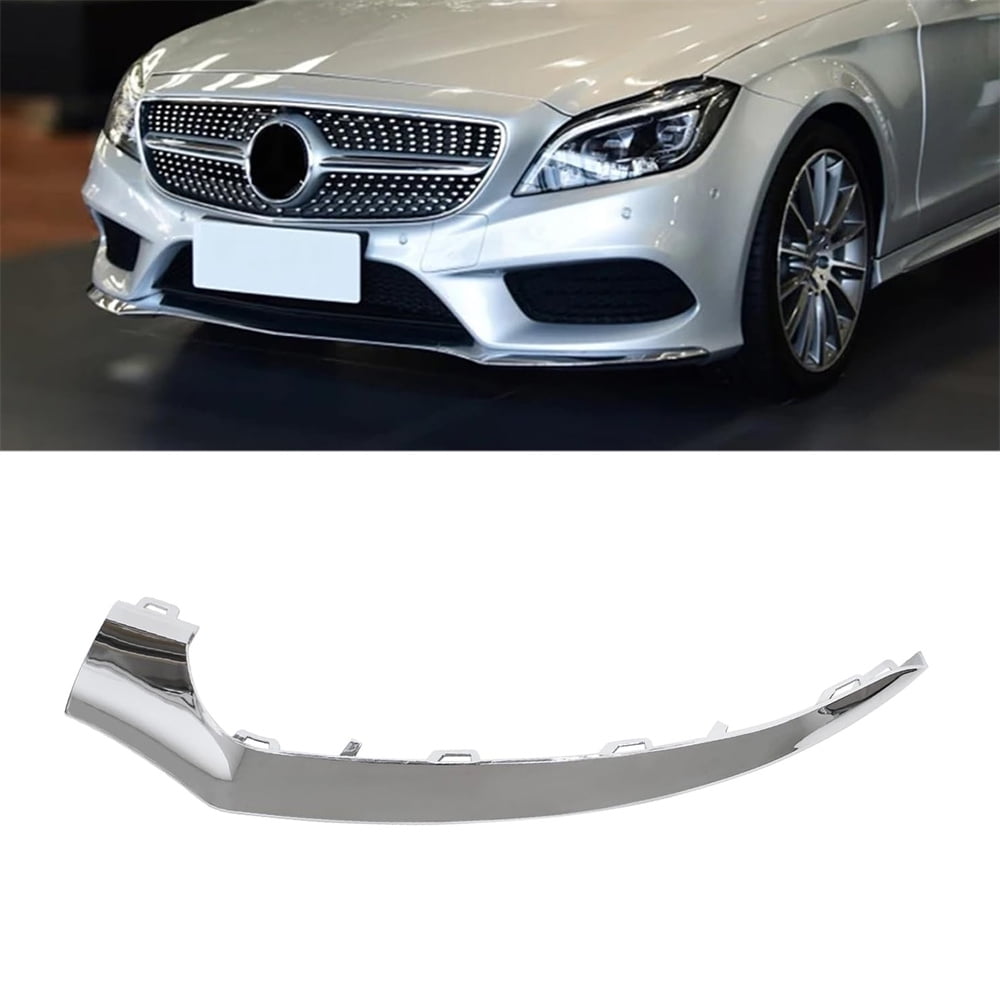 For 2015-18 Mercedes W218 CLS400 CLS550 Left Front Bumper Chrome Trim ...