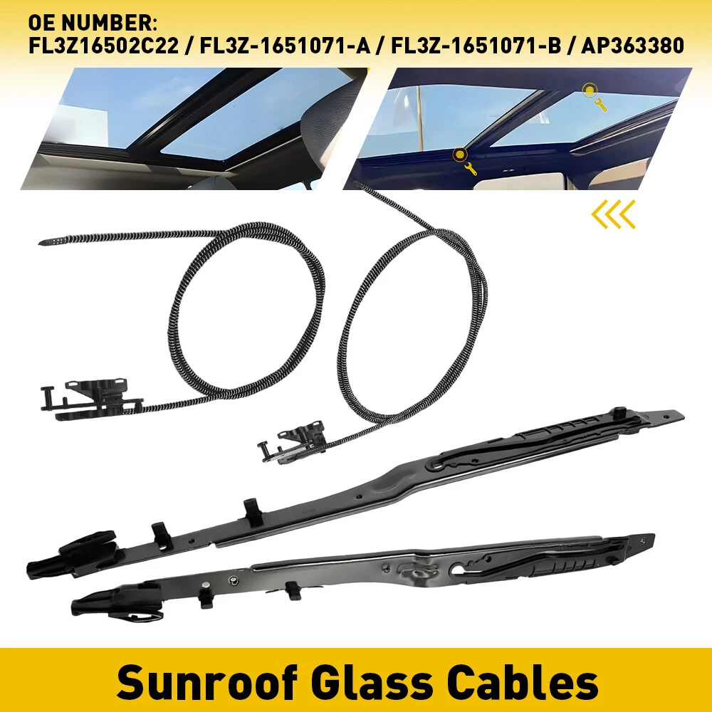 For 2015-20 Ford F150 2017-19 F250 F350 Sunroof Glass Cables+Track Set ...