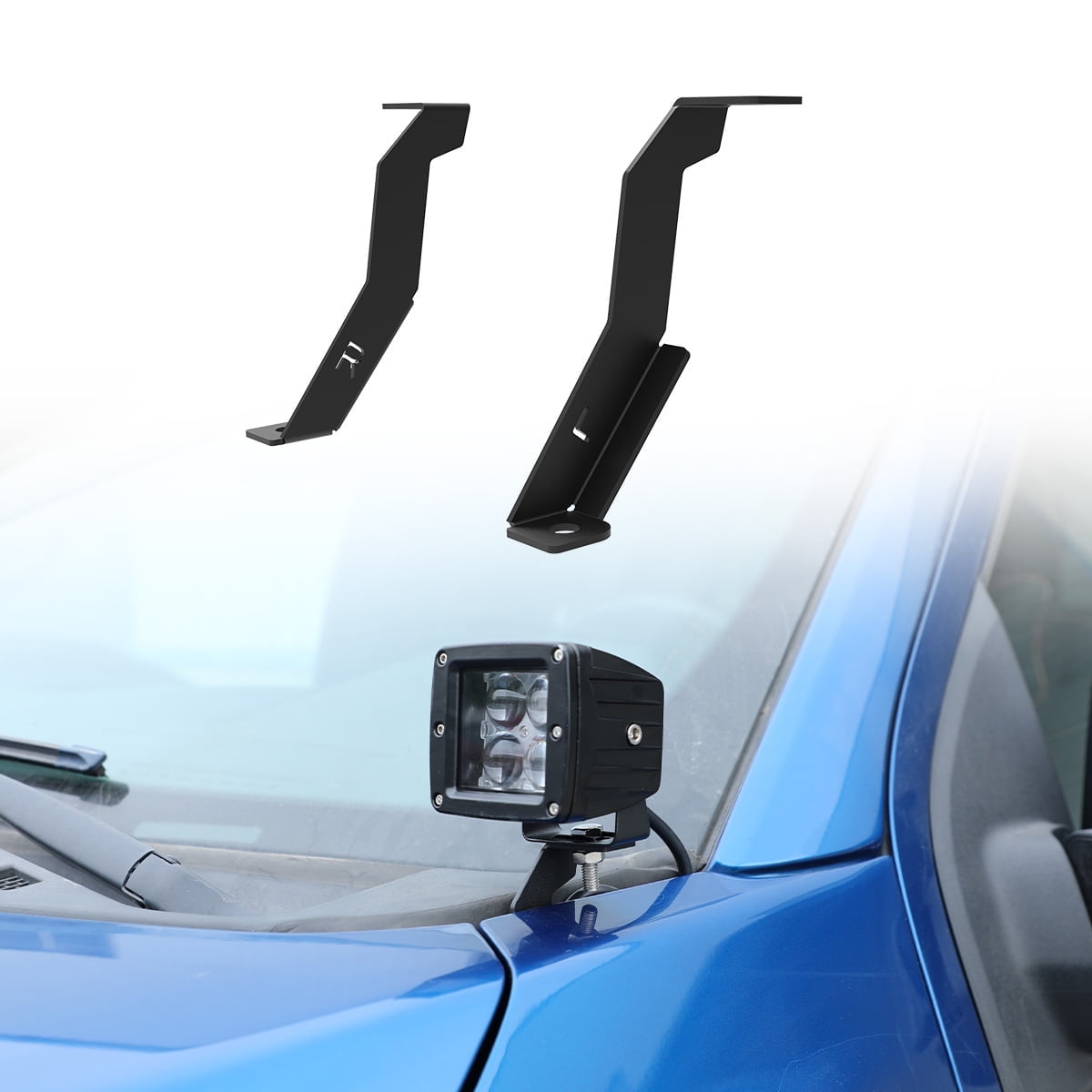 For 2015 2016 2017-2025 FORD F-150 LED Light Pod Hood Ditch Mount ...