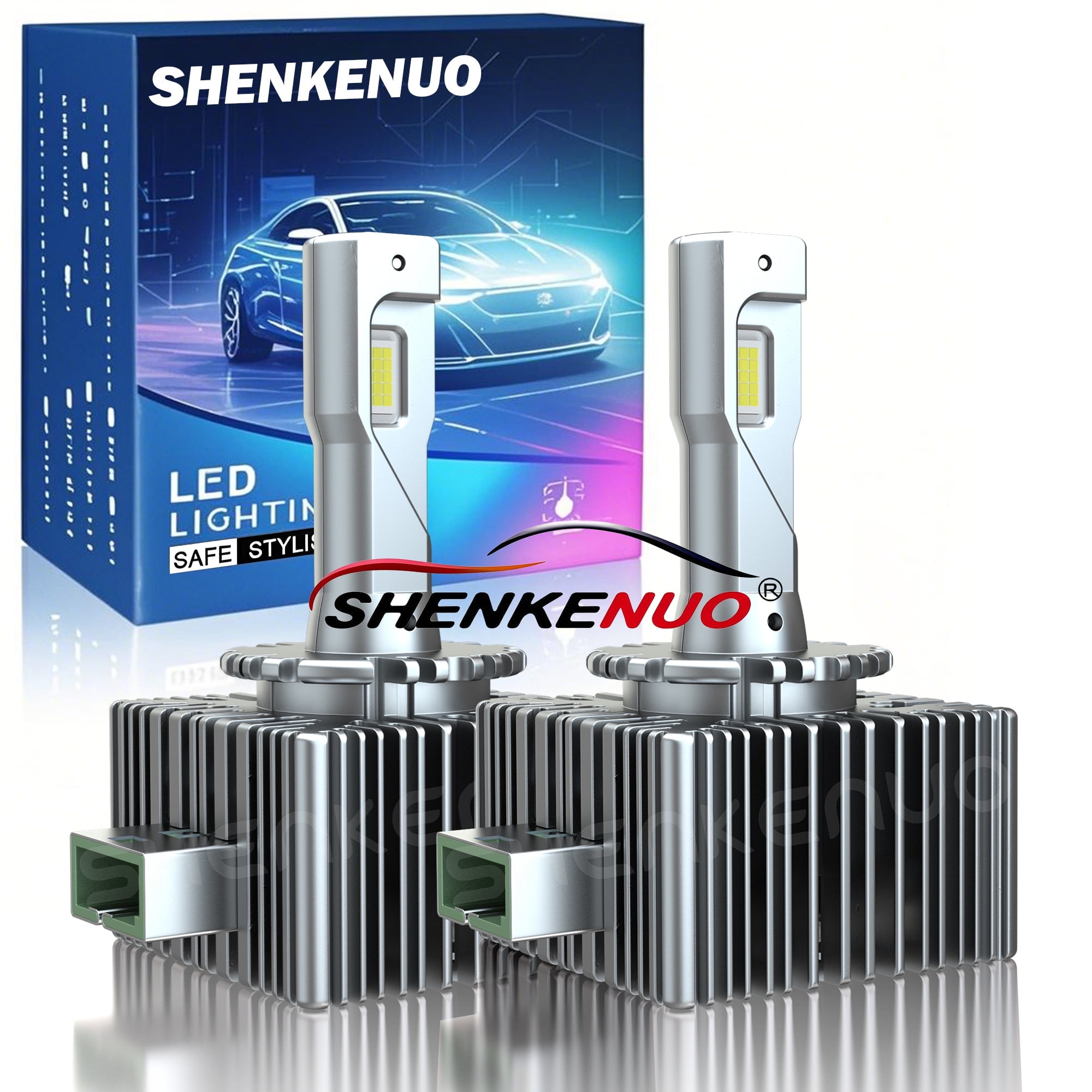 For 2015 2016 2017 Dodge Viper D3S/D3R LED Headlight Bulbs Kit High/Low ...