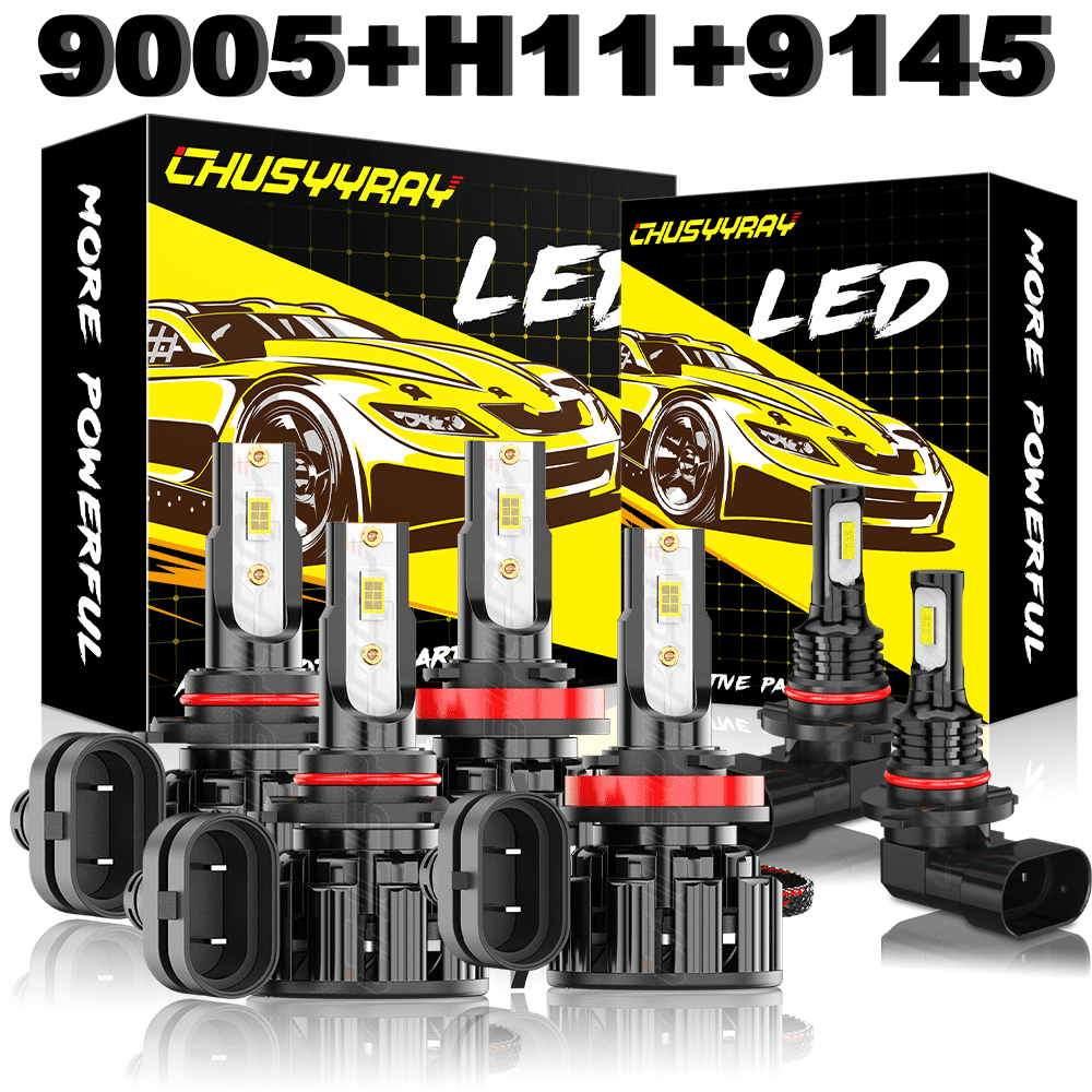 For 2015-2019 Ford F150 6X LED Headlight 9005+H11 Hi/Lo Beam + H9 Fog ...