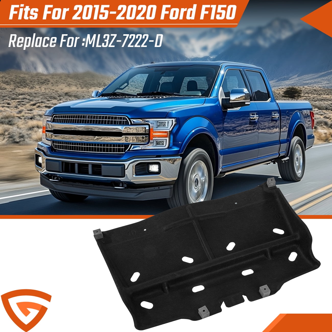 For 2015-2020 F-150 Ford Splash Panel Shield Under Diaper Gas Motor ...