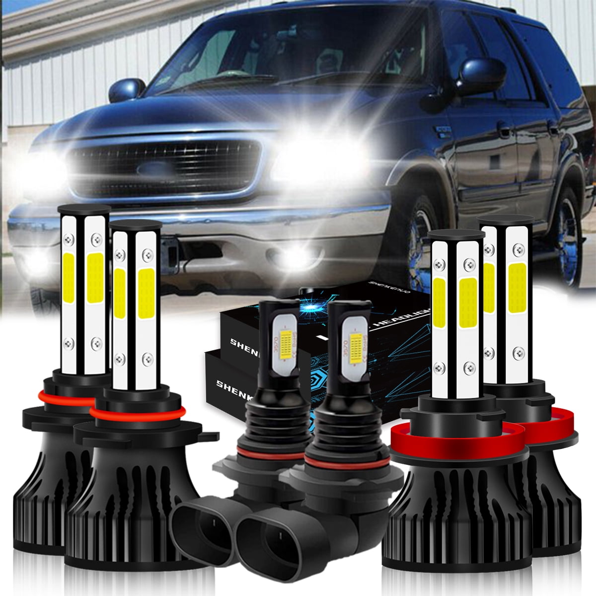 For 2015-2020 Ford Expedition Low and High Beam H11 9005 LED ...