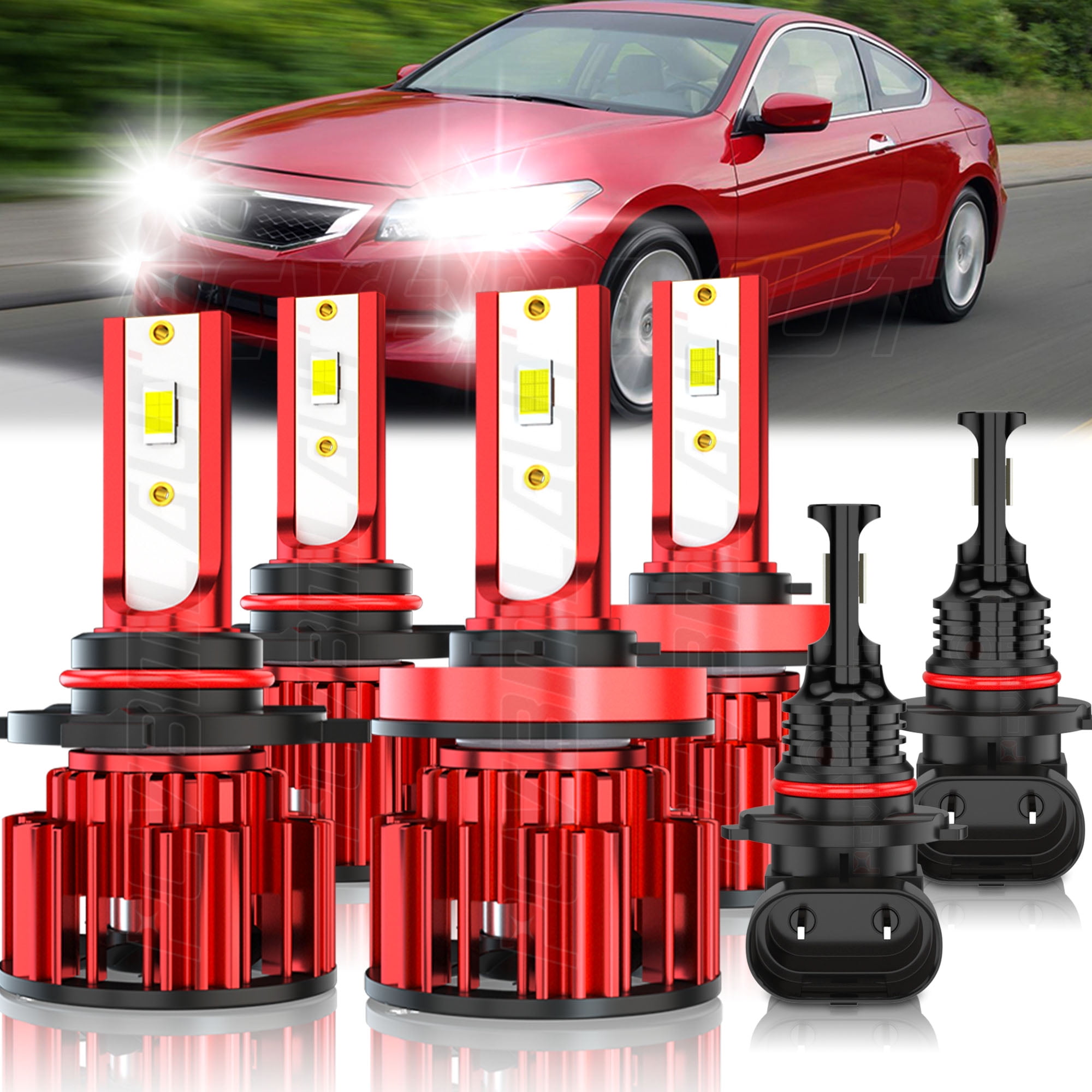 For 2015-2020 Ford F150 LED Headlight Bulbs 9005 High Beam H11 Low Beam ...