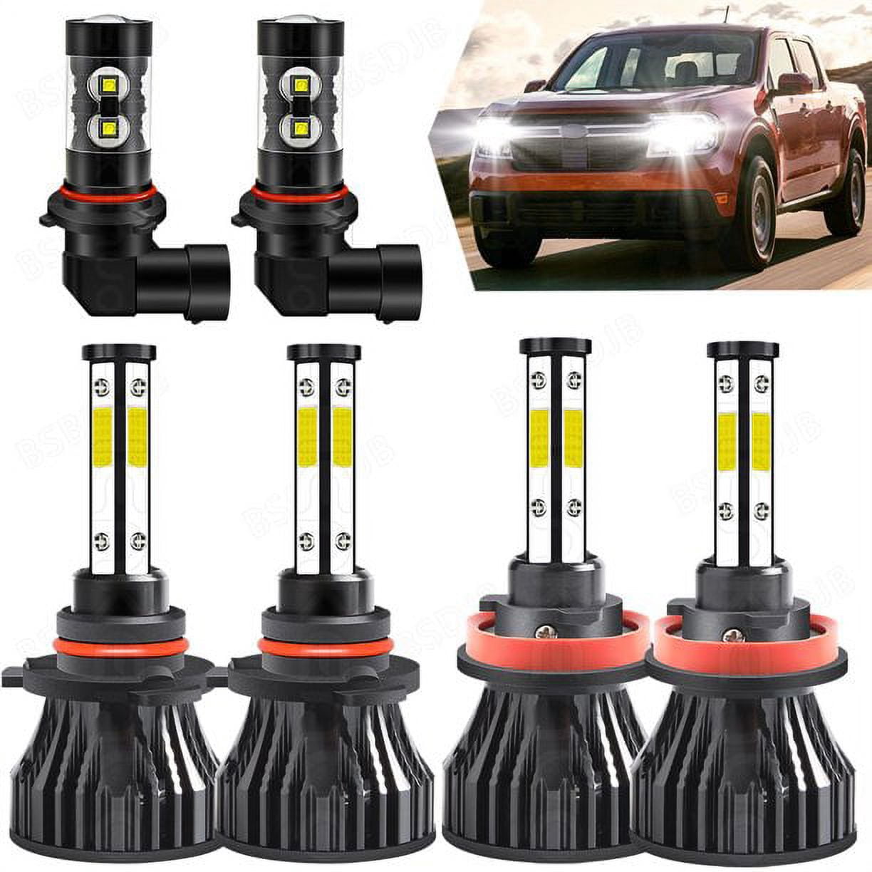 For 2015-2020 Ford F150 LED Headlight Hi-Low Beam+Fog Light Bulbs 9005 ...