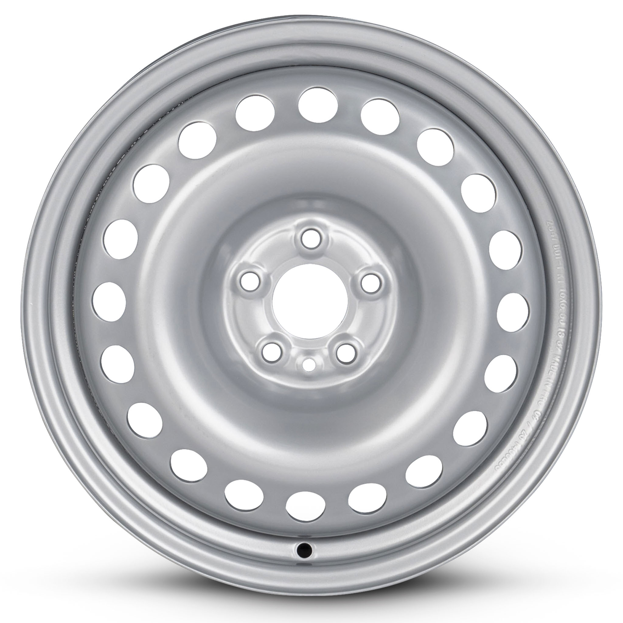 15x10 American Muscle 55 Rally Silver Wheel 5x5 (-32mm) - Walmart.com