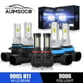 For 2015-2022 Ford F150 6000K LED Headlight Hi/Lo+ Fog Light 6X Bulbs ...
