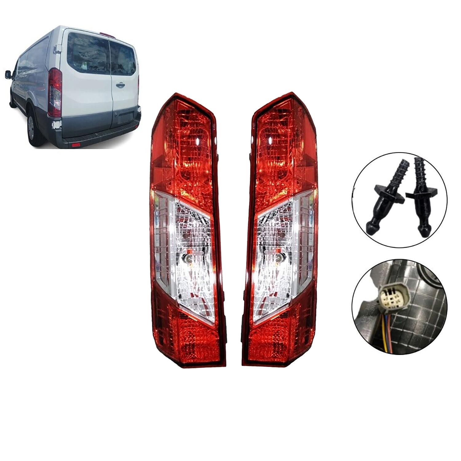 For 2015-2022 Ford Transit 150 250 350 Tail Light with Bulbs and Wiring ...