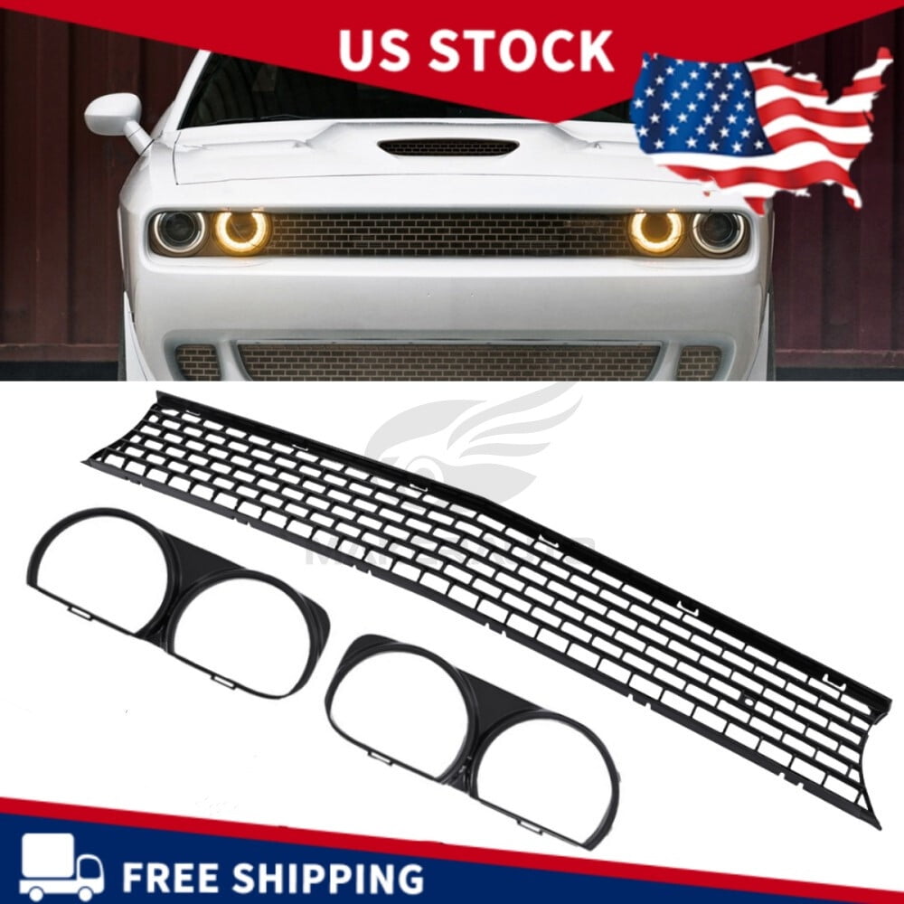 For 2015-23 Challenger SRT Hellcat Upper Radiator Grille Headlight ...