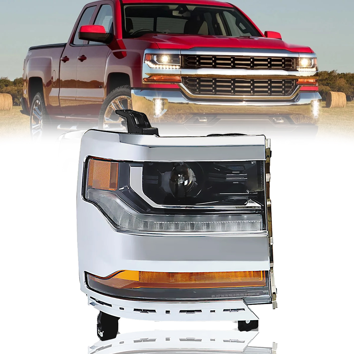 For 2016 2017 2018 2019 Chevy Silverado 1500 HID/Xenon Headlight ...
