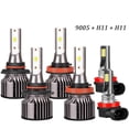 For 2016 2017 2018 Honda Civic LED Headlight Hi/Lo+Fog light bulbs ...