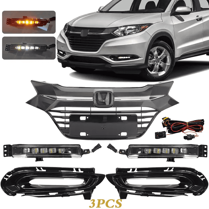 For 2016 2017 2018 Honda HRV HR-V LED DRL turn signal Fog Lights ...