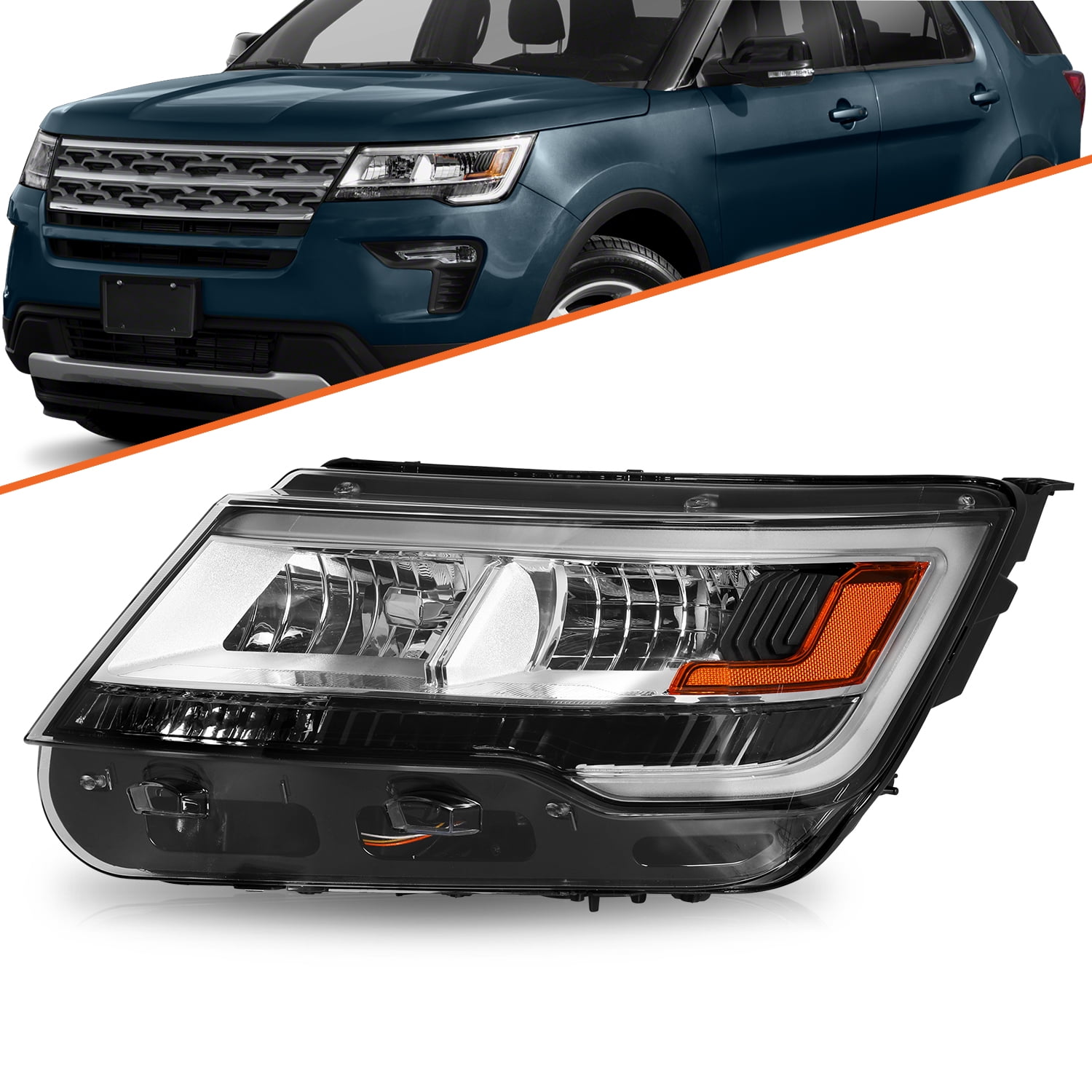 For 2016-2017 Ford Explorer Base/XLT Driver Left Side Headlight (w/o ...