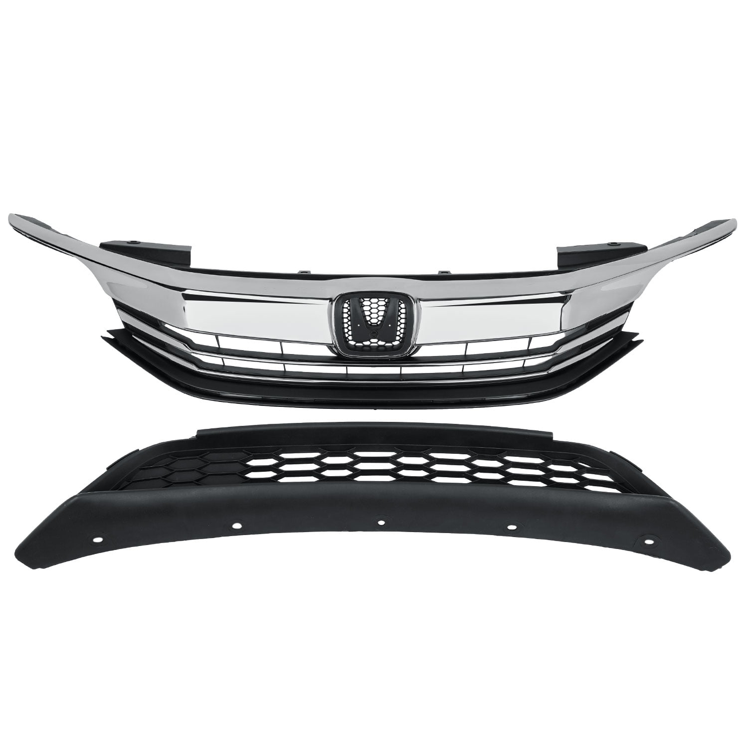 For 2016 2017 Honda Accord Sedan 4D Front Bumper Grille Grill Upper ...