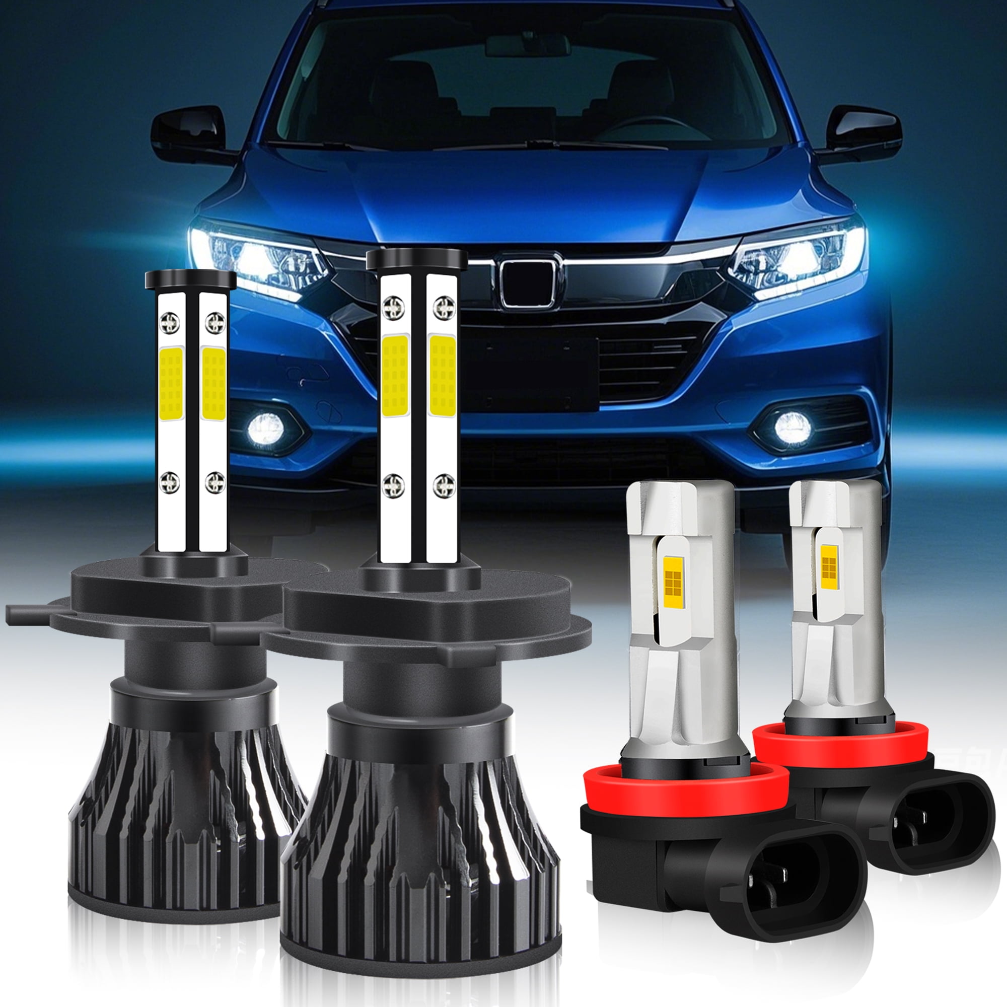 For 2016-2018 Honda hrv HR-V Headlights 9003/H4 LED High/Low Beam H11 ...