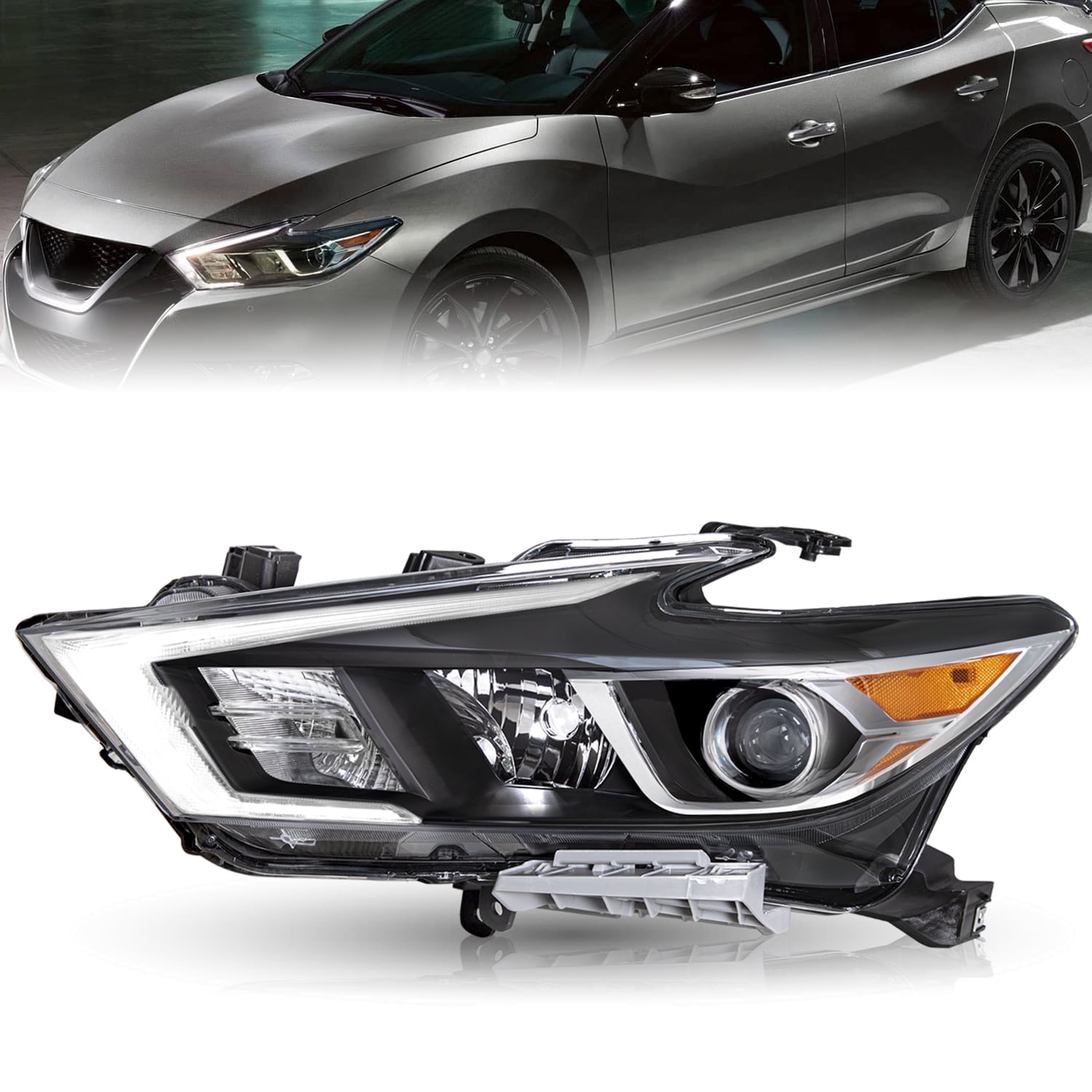 For 2016-2018 Nissan Maxima S|SL|SV 4Dr LED DRL Left Driver Headlight ...