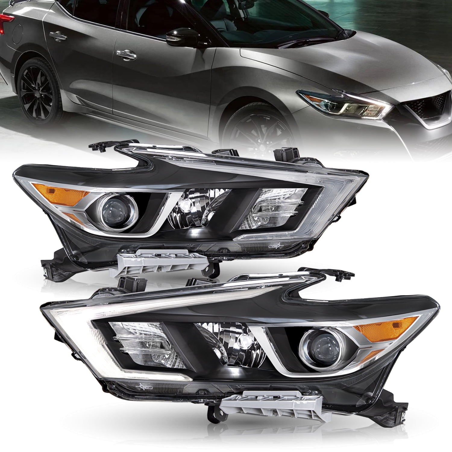 For 2016-2018 Nissan Maxima S|SL|SV 4Dr LED DRL Left Driver/Right ...