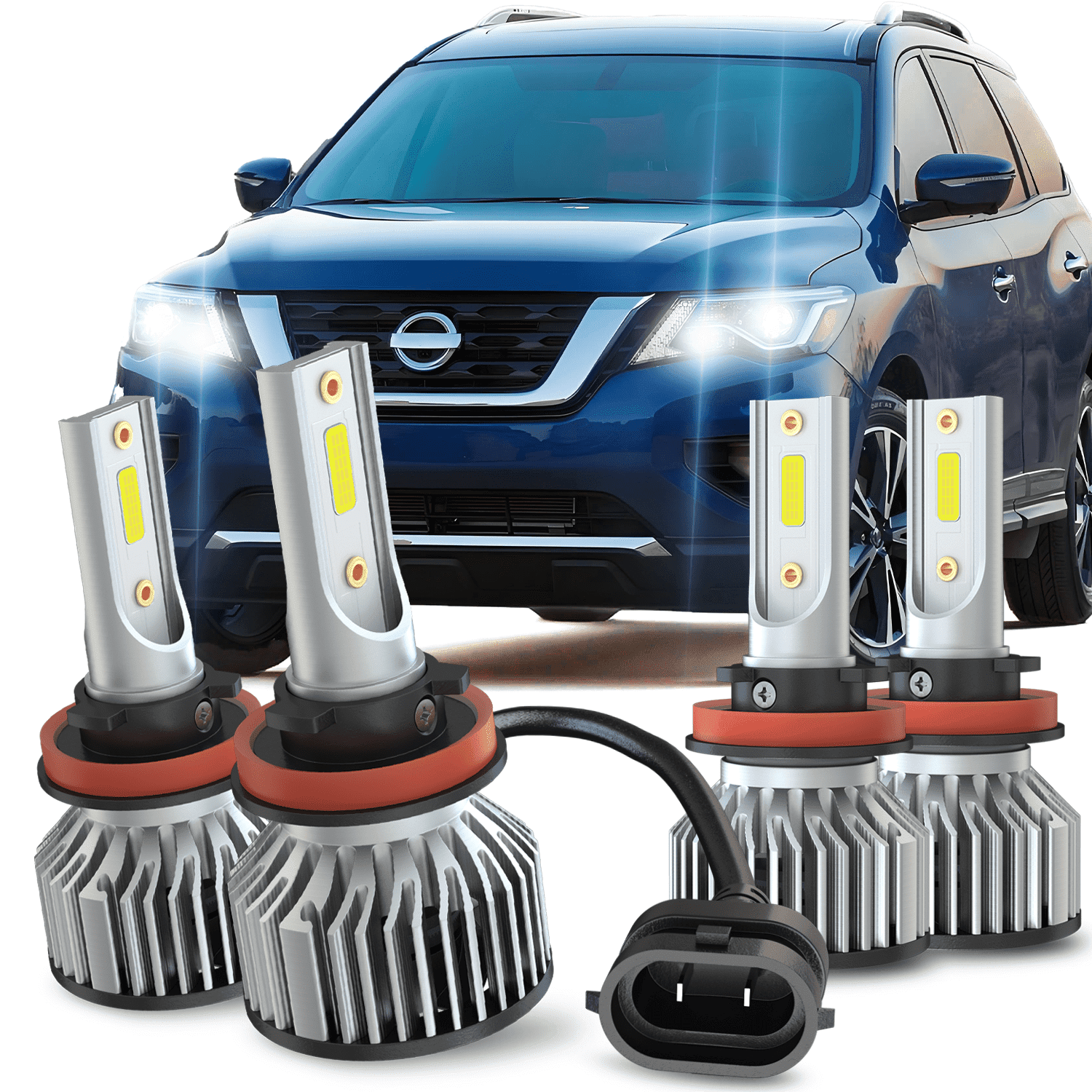 For 2017 2018 2019 2020 Nissan Pathfinder LED Headlight Bulbs H9/H11 ...