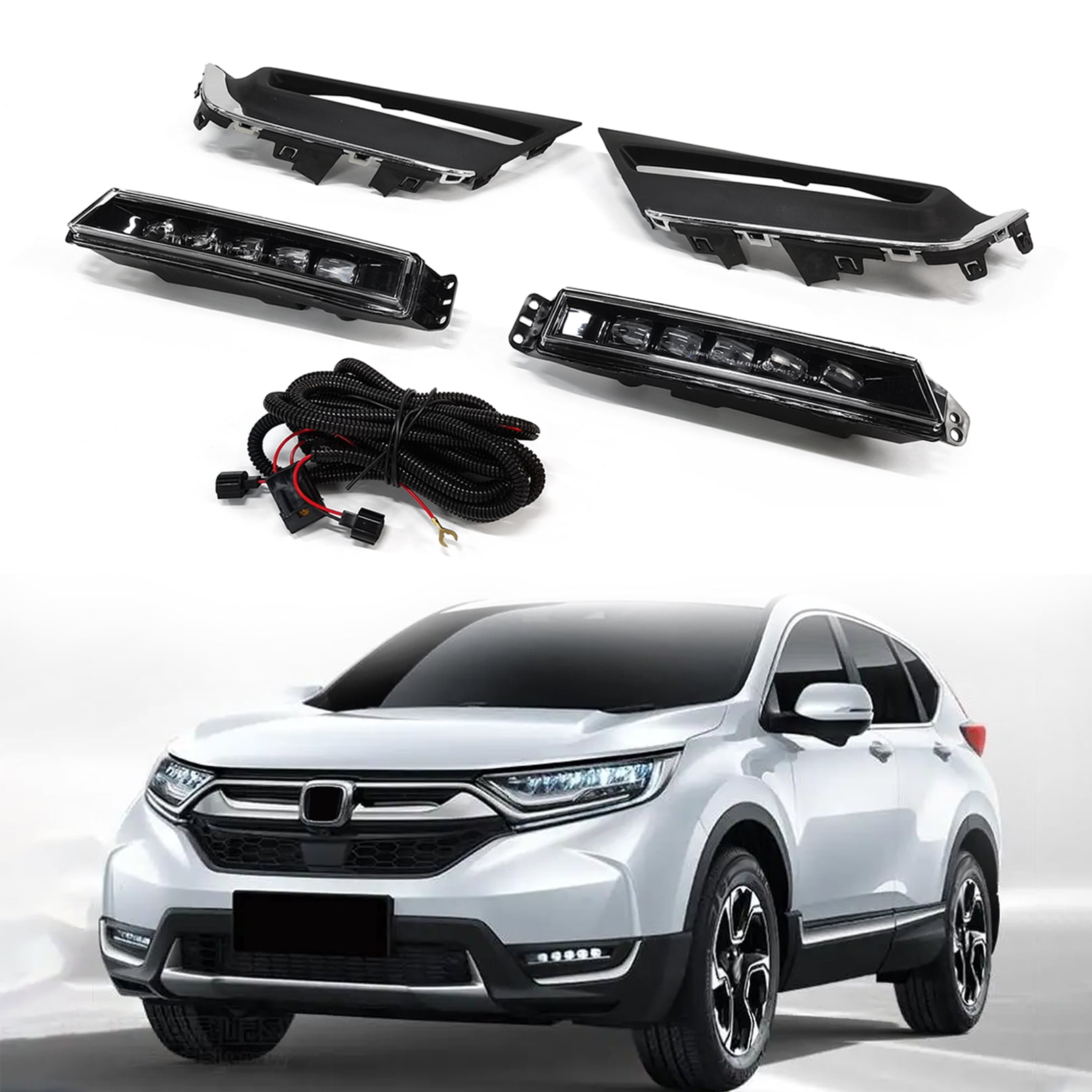 For 2017 2018 2019 Honda CRV CR-V LED Foglight Driving Fog Lamp With Bulbs Assembly - Walmart.com