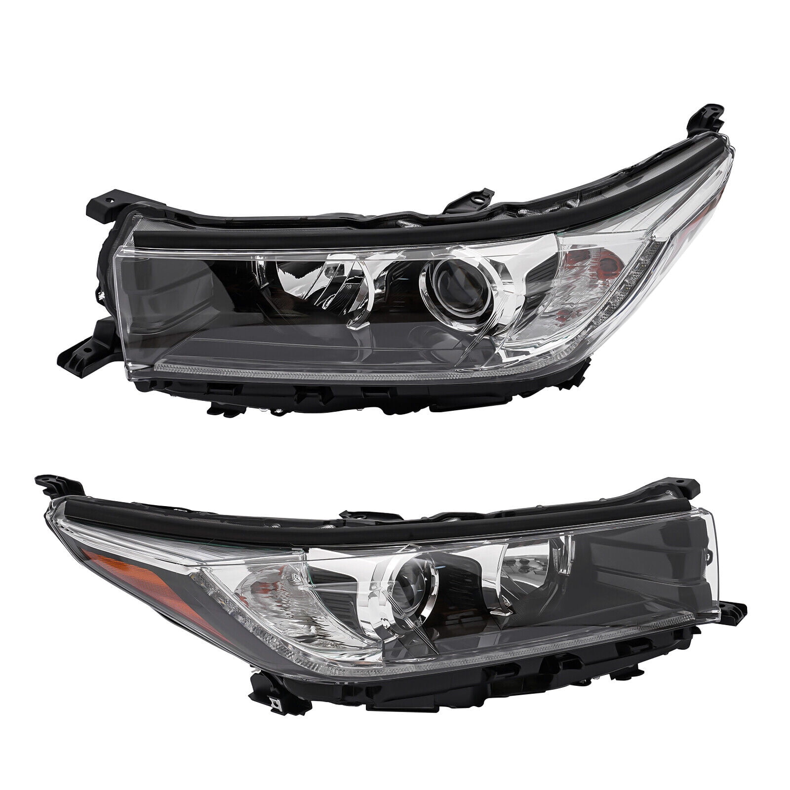 For 2017 2018 2019 Toyota Highlander Pair Headlights LED DRL Projector ...