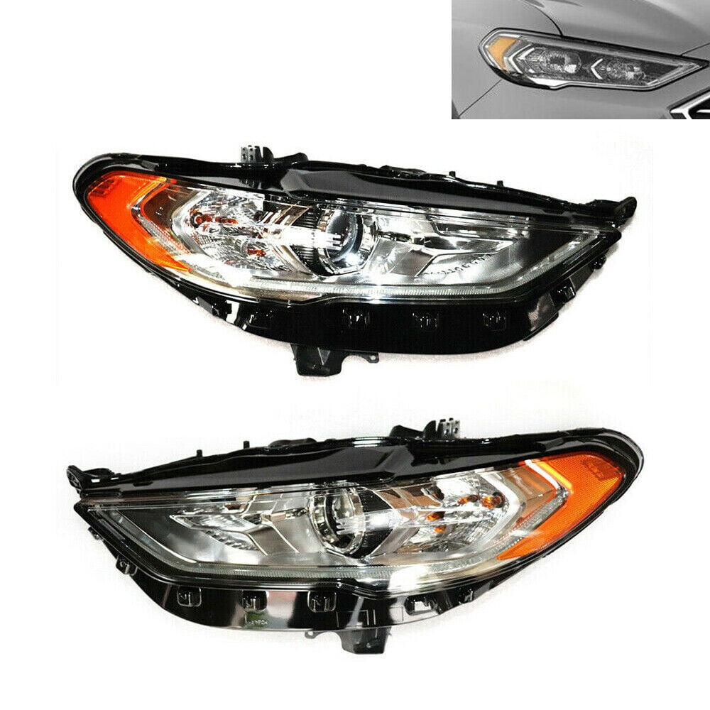 For 2017-2020 Ford Fusion Headlights Set Halogen with LED Left & Right ...