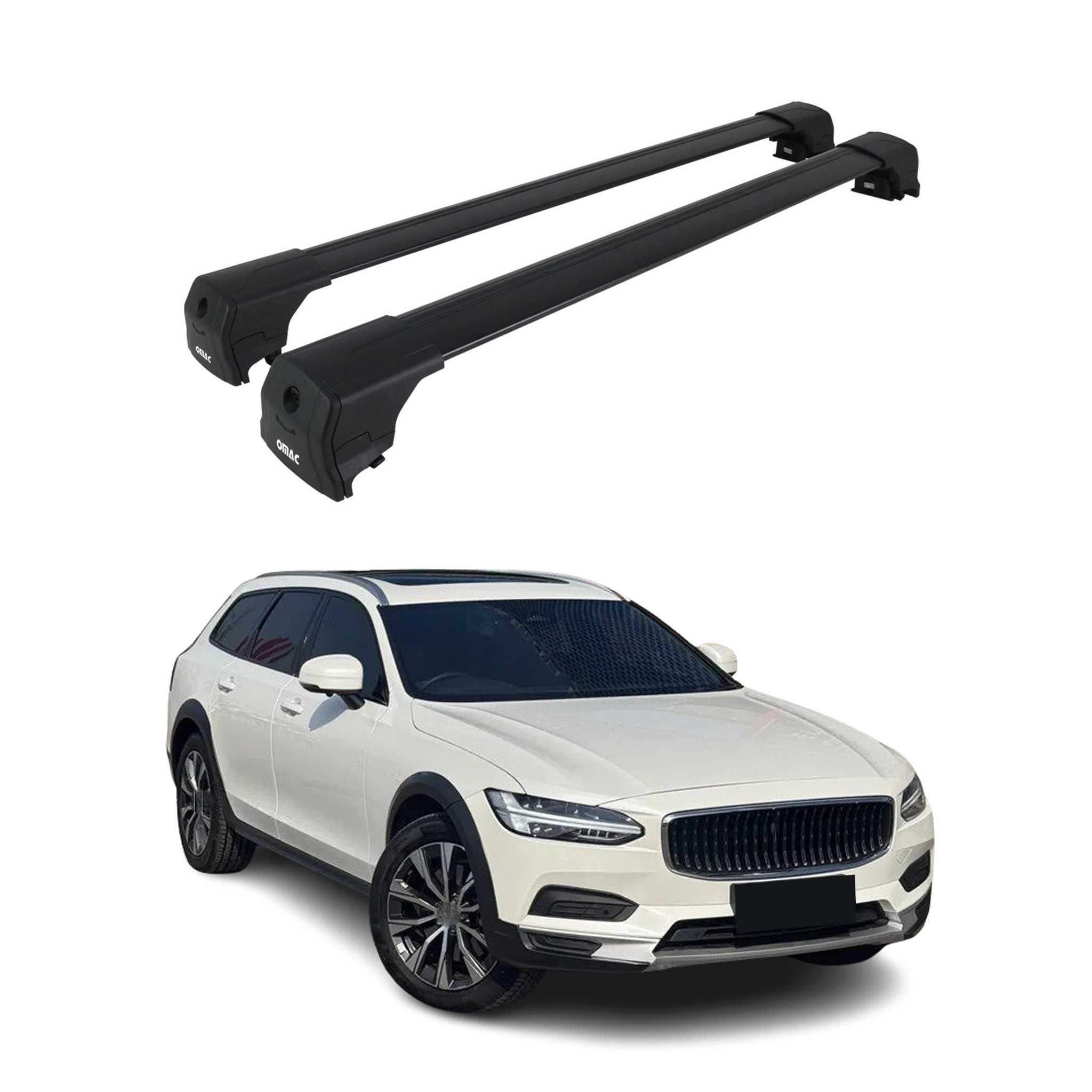 For 2017-2024 Volvo V90 Cross Alu Roof Racks Cross Bars Carrier Country ...