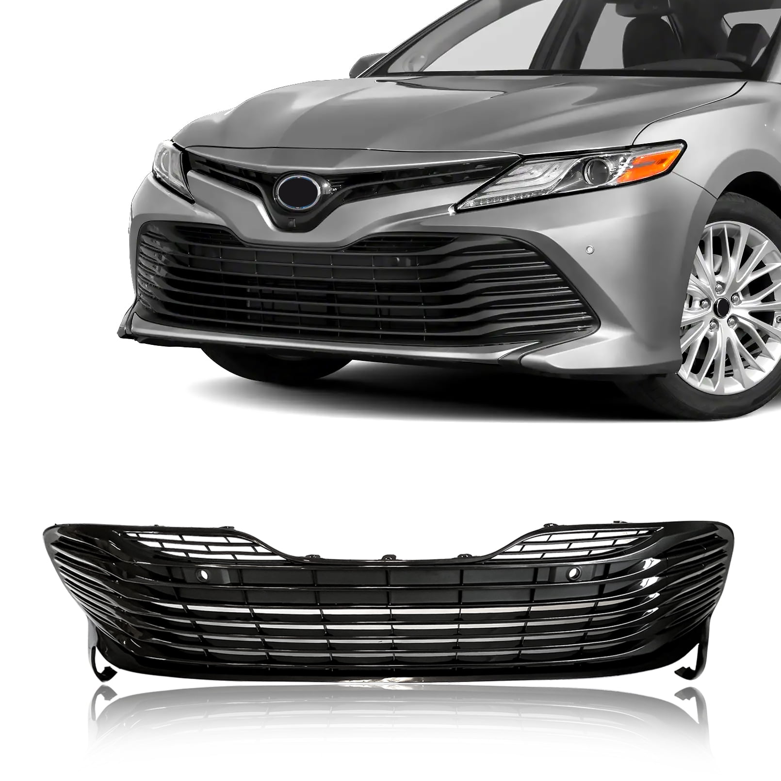 For 2018 2019 2020 Toyota Camry LE XLE Front Bumper Lower Grille W ...